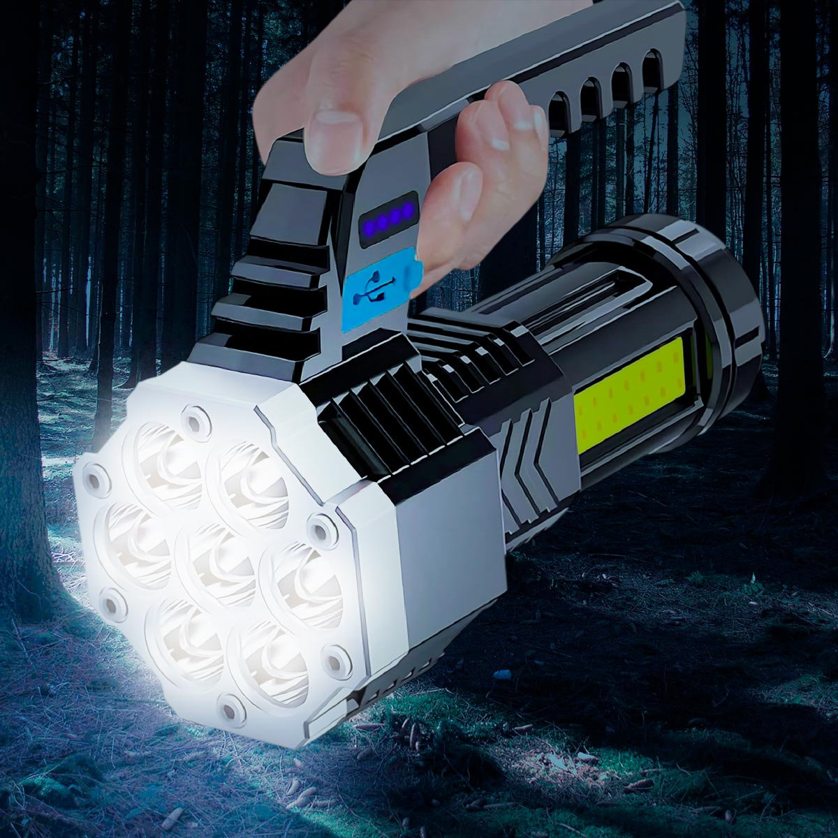Linterna Led Luz Largo Alcance 4 Modos 8206 – Cómpralo en casa