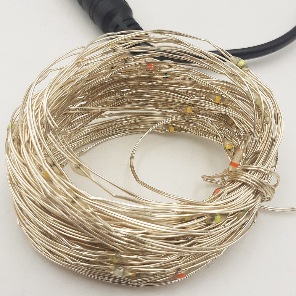 Luces Micro Led Alambre X100 Sumergibles Control Cambio Luz Multicolor